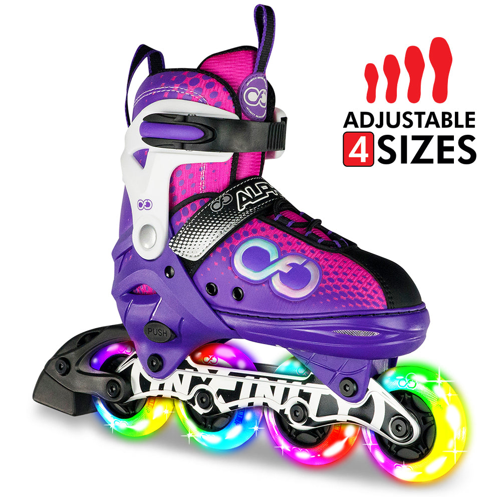 purple inline skates