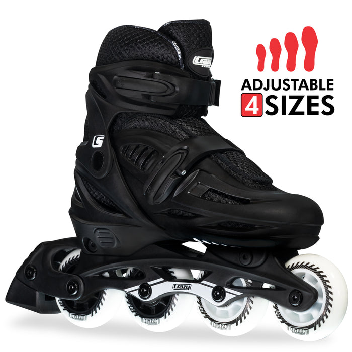 BLADE Black Kids Size Adjustable Inline Skates | Crazy Skates