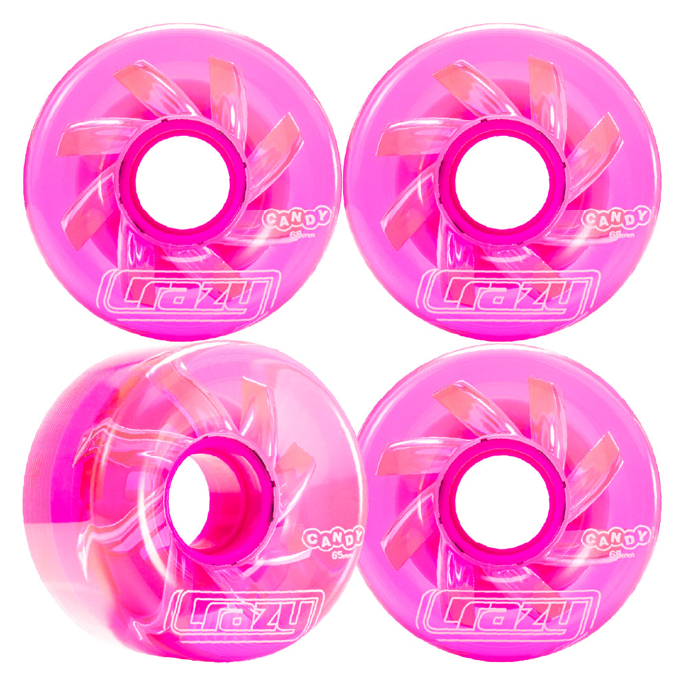Wheel Candy Strawberry Pink | Set of 4 | Outdoor Roller Skate Wheels