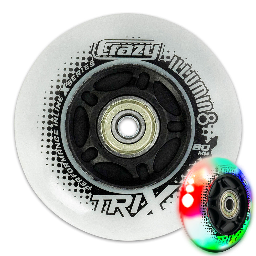 TRIX LED Light-Up Inline Wheels - Black