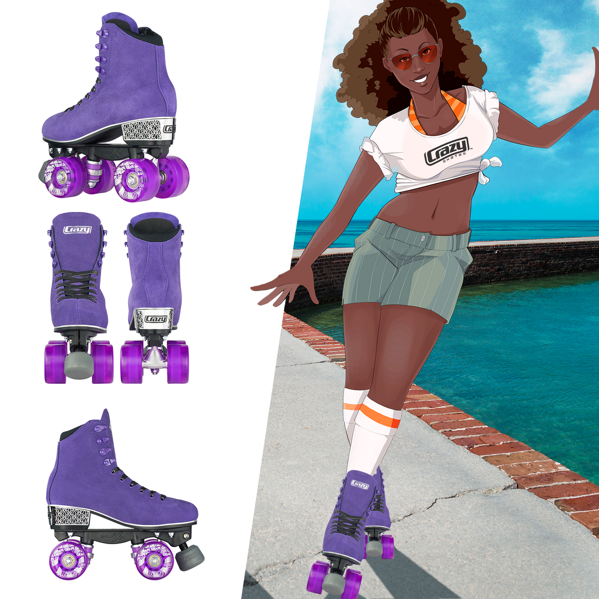 EVOKE Purple - Roller Skates